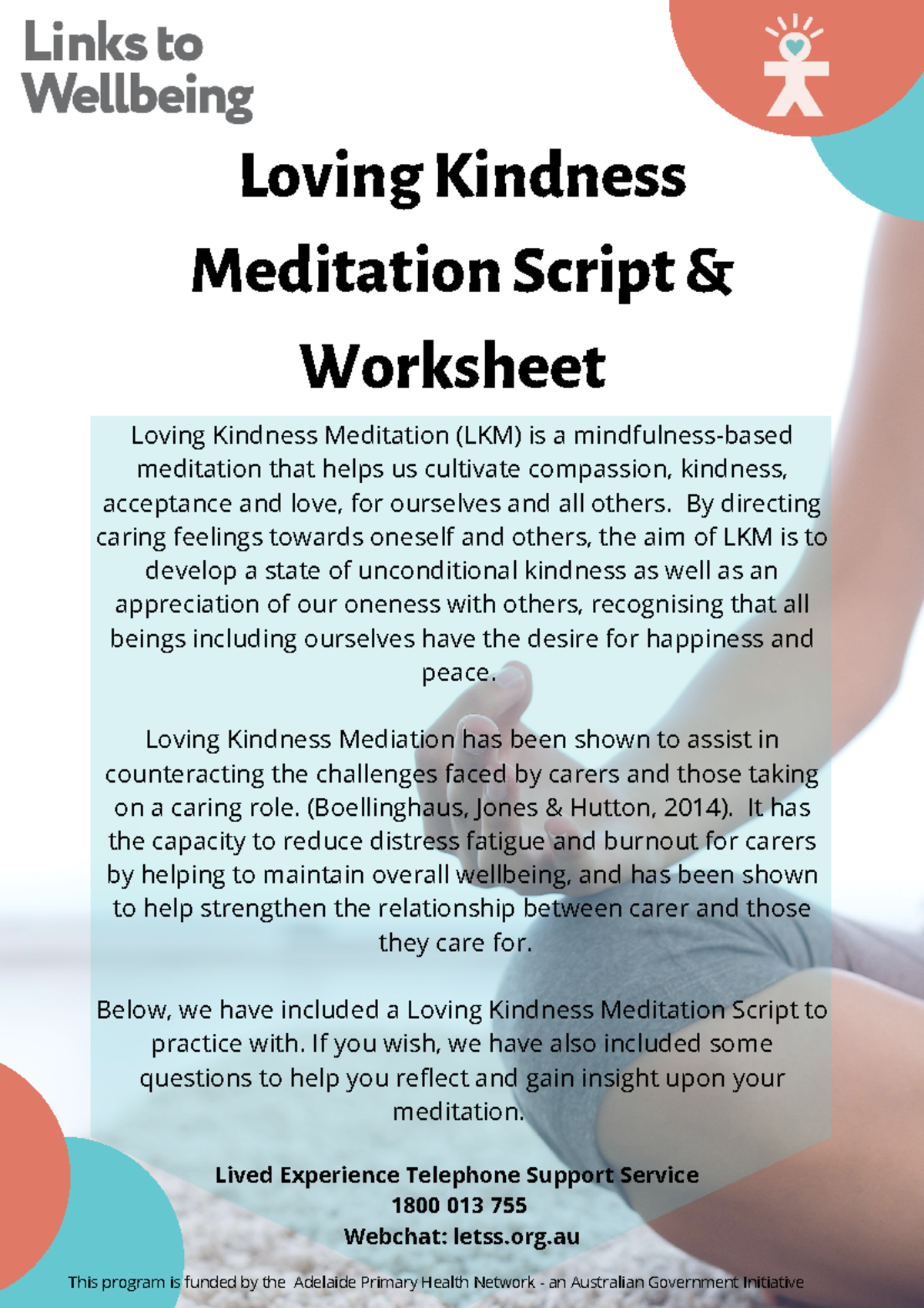 Loving Kindness Meditation Worksheet edited - Loving Kindness ...