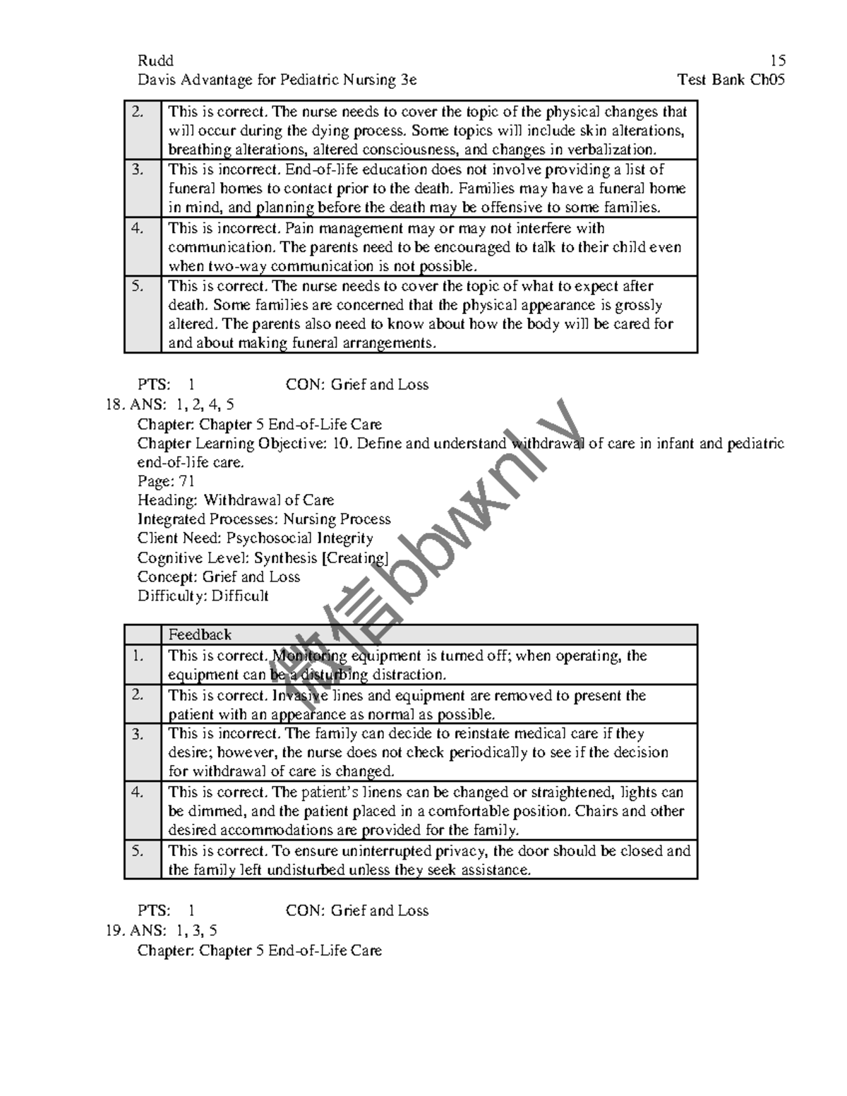 Test bank pediatric nursing critical components of nursing care 3rd ...