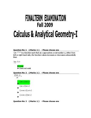 1st Year Mathematics Solved Notes - Calculus - Studocu