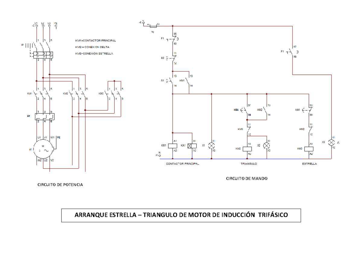 Arranque Estrella Triangulo - teoria - CIRCUITO DE POTENCIA CIRCUITO DE ...