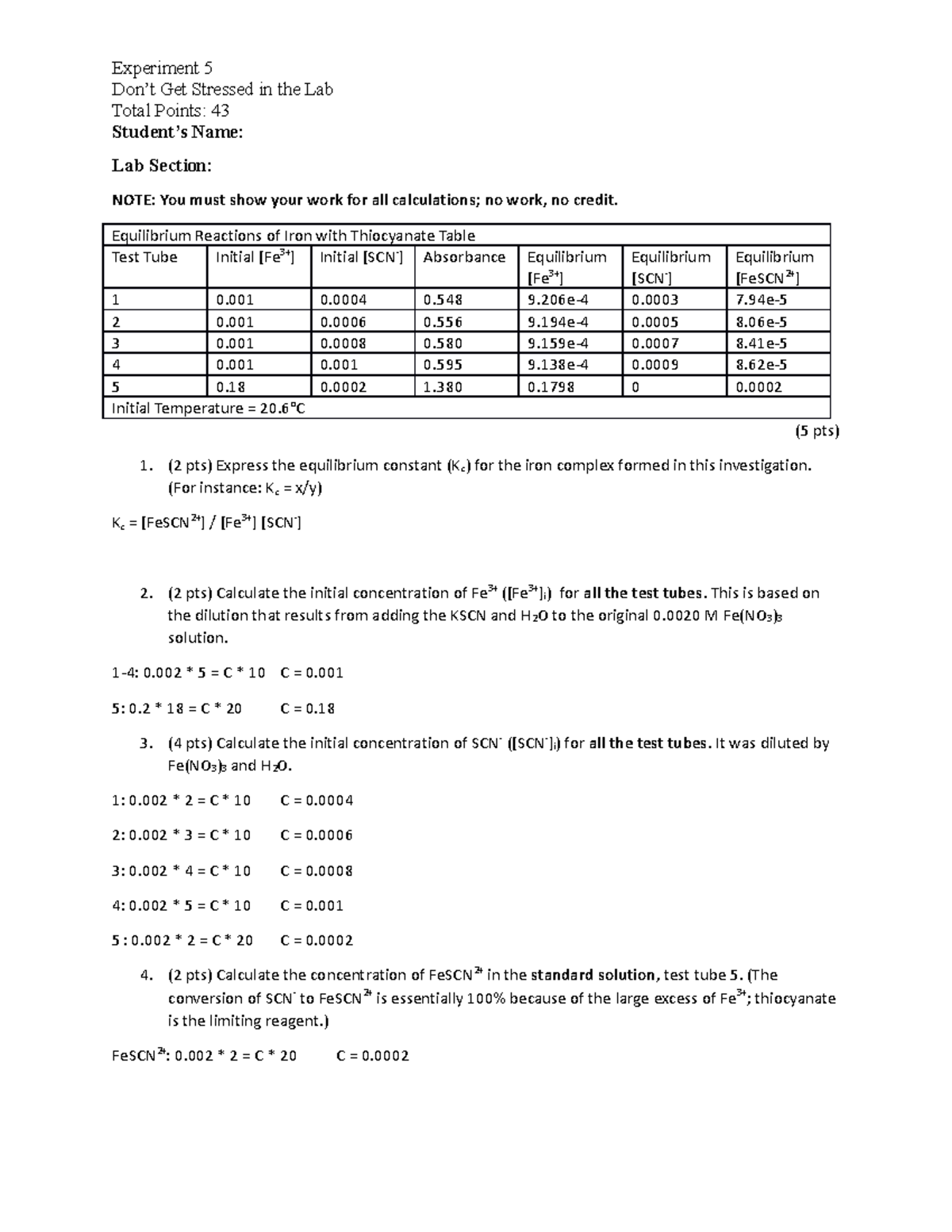 CHEM 110L - Experiment 5 Don't Get Stressed - Don’t Get Stressed in the ...