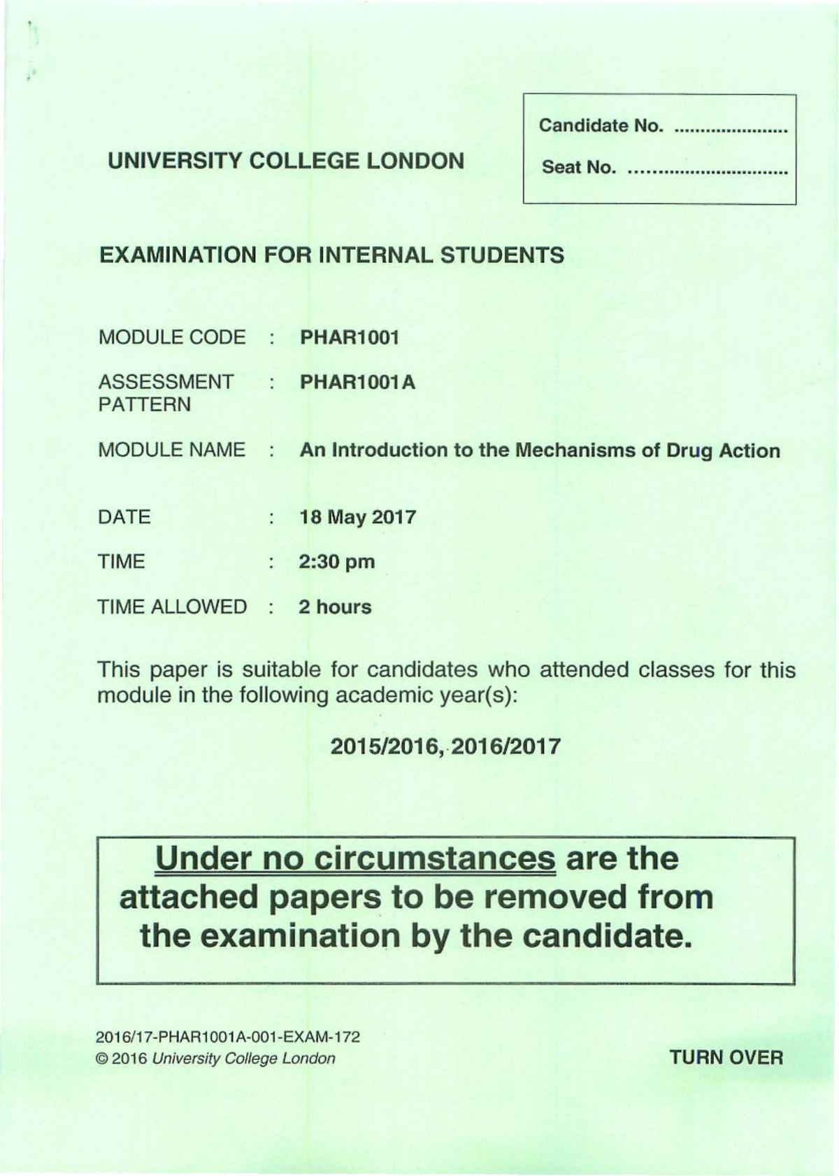 2017 Exam paper - UNIVERSITYCOLLEGELONDON CandidateNo. SeatNo ...