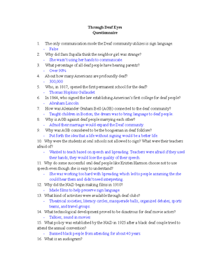 Through Deaf Eyes Response - The film includes several Deaf people and ...