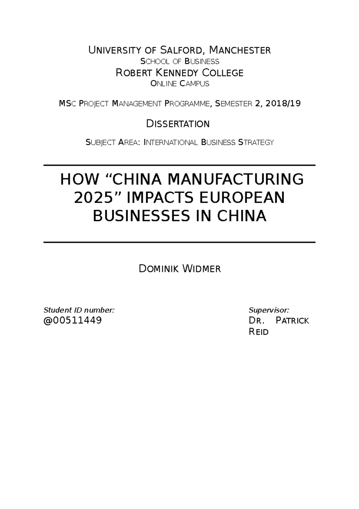 HOW “CHINA MANUFACTURING 2025” IMPACTS EUROPEAN BUSINESSES IN CHINA ...