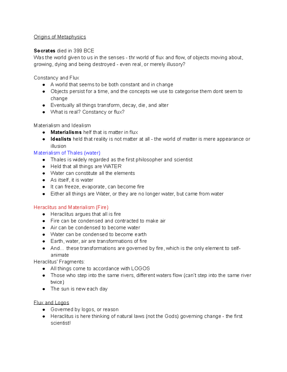 Origins of Metaphysics - Origins of Metaphysics Socrates died in 399 ...