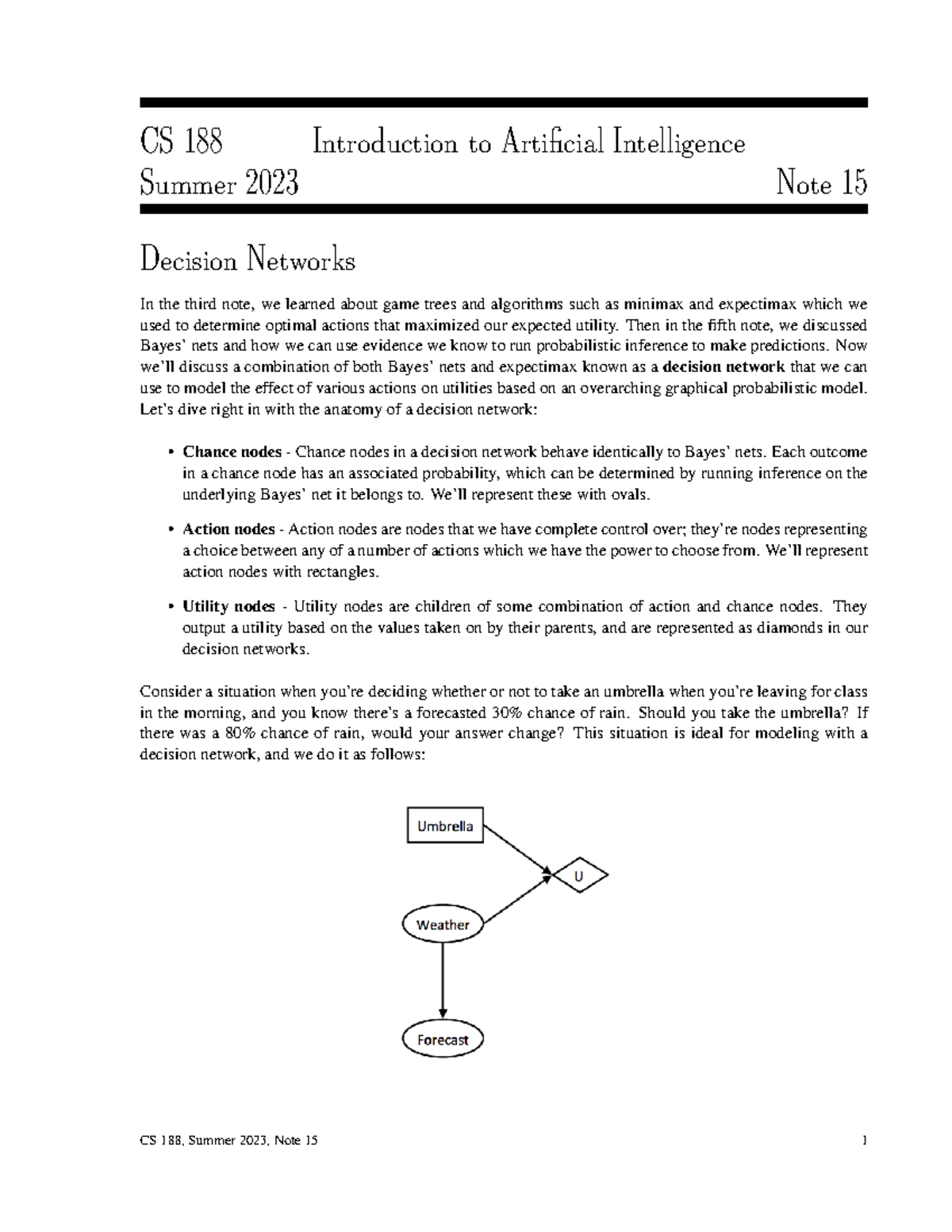 Cs188-su24-note13 - lecture notes of cs188 24summer - CS 188 ...