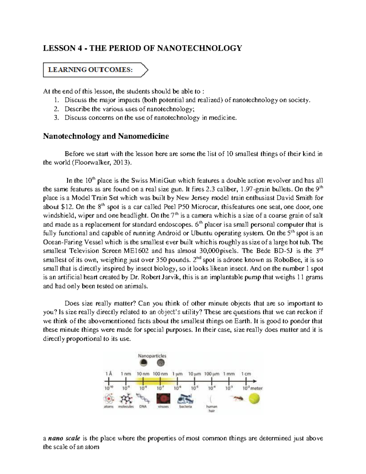 The Period of Nanotechnology and Nanomedicine - LESSON 4 - THE PERIOD ...