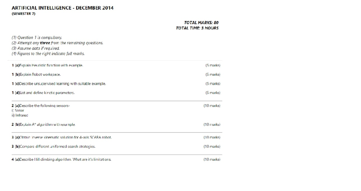 Dec 14 - Question paper solution of Artificial intelligence 2014 ...