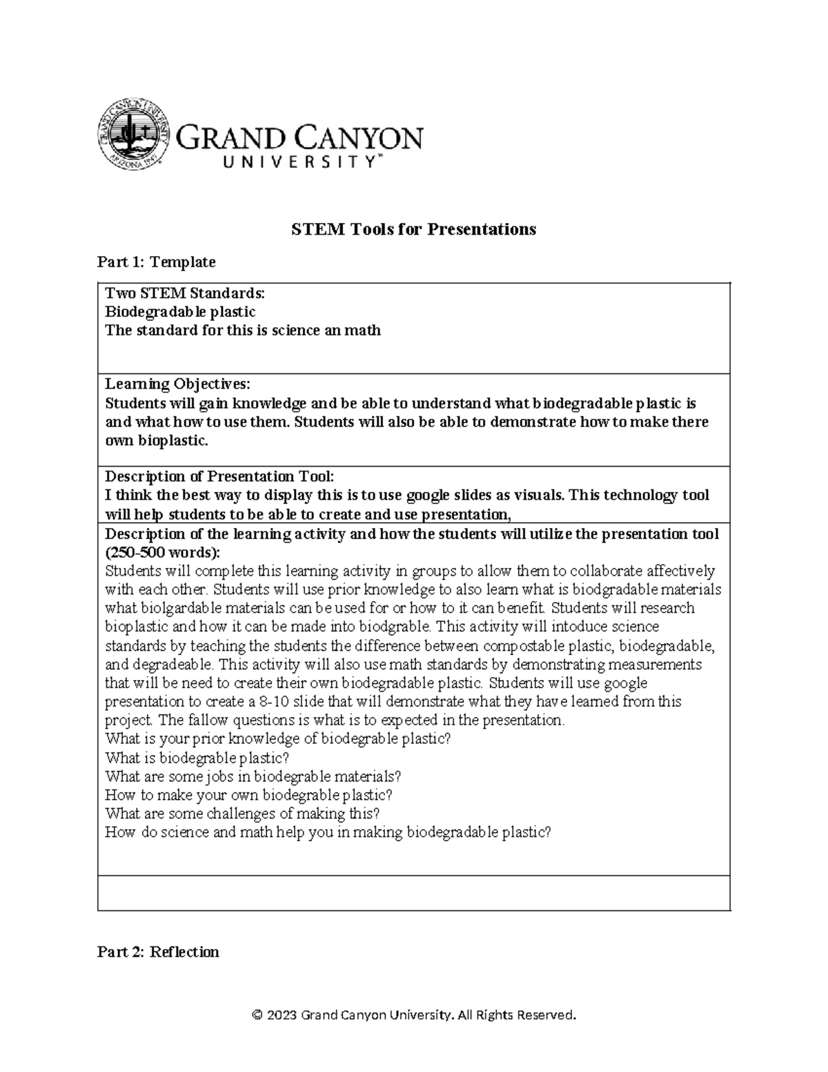 ELM-463-T4-STEM Tools for Presentations - STEM Tools for Presentations Part 1: Template Two STEM ...