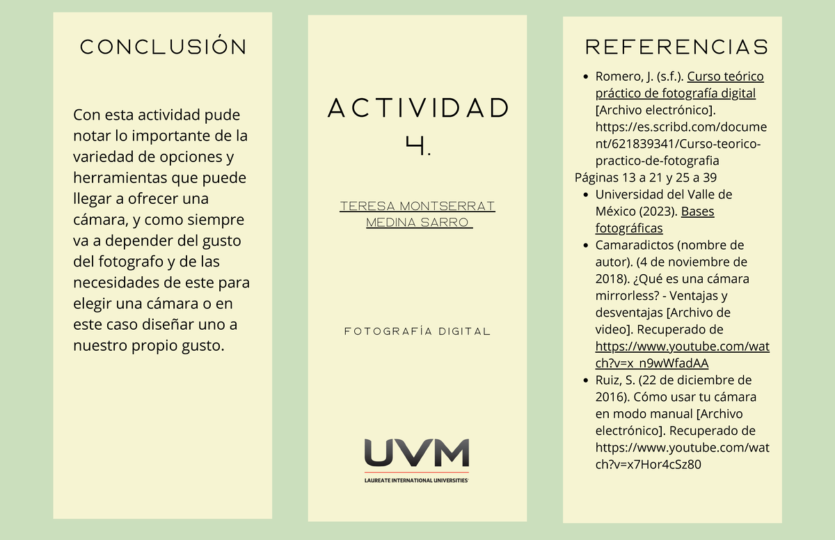 Actividad no.4 triptico - teresa montserrat medina sarro F o t o g r a f í a d i g i t a l ...