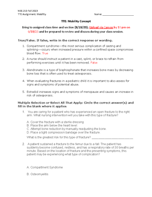 TTE Chapter 45 Pre Lecture Quiz Ashlee - NSG 210 Concept: Metabollism ...