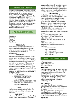 Lesson 7 MIL G12 - MEDIA AND INFORMATION LANGUAGES An important first ...