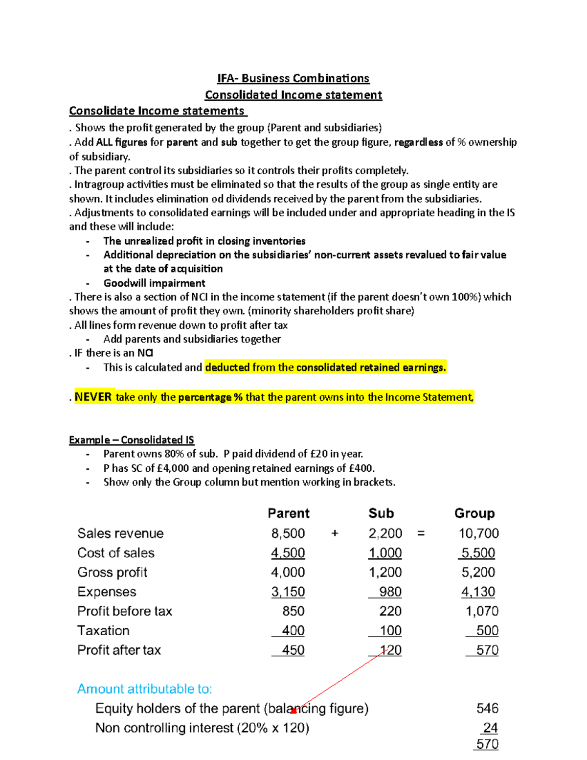 Lecture 7 - Business combinations and introduction to Consolidated ...