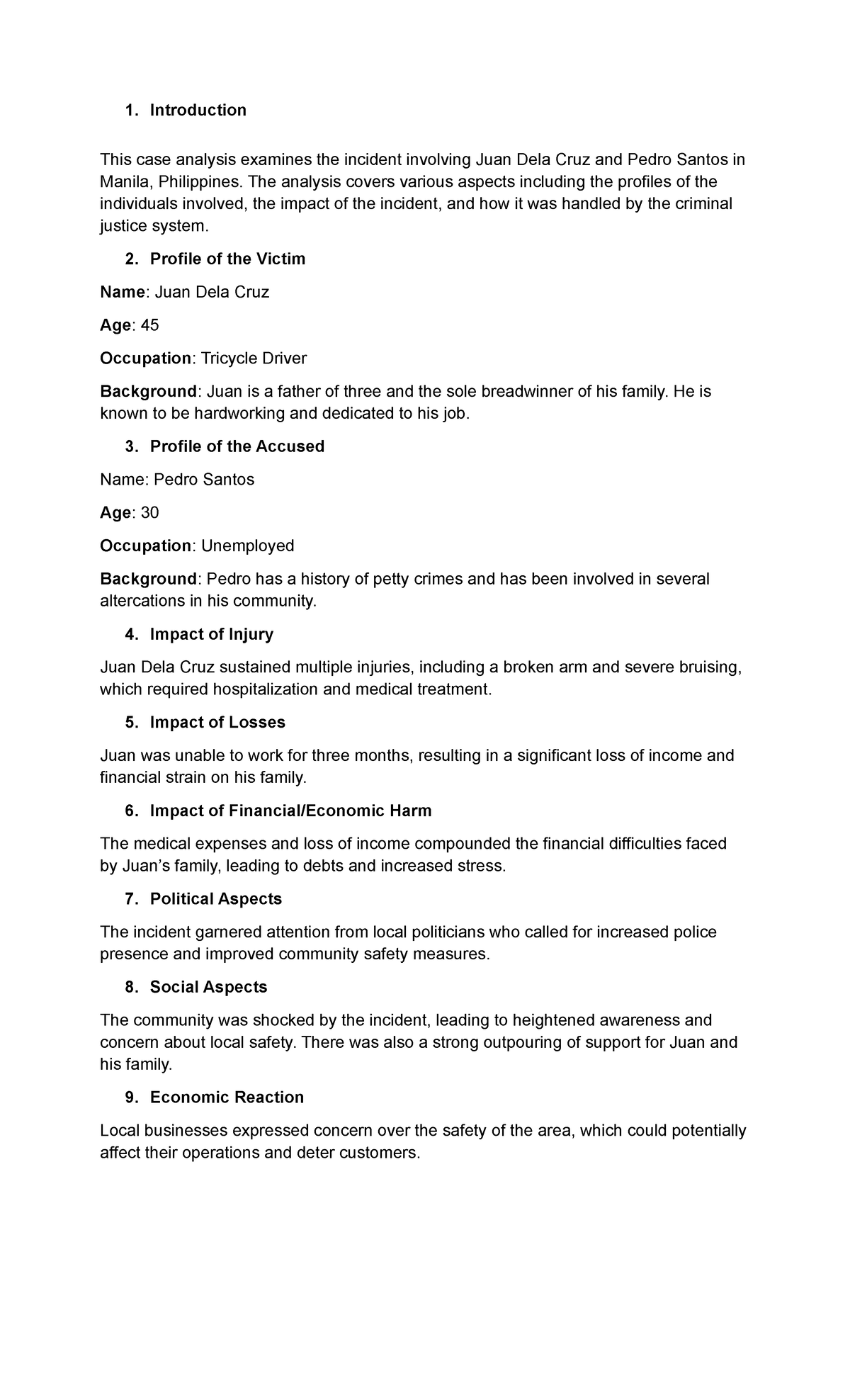 Case analysis - Criminology books and information. - Introduction This ...