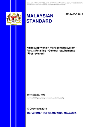 MHMS 2020 - latest standard - i SISTEM PENGURUSAN HALAL MALAYSIA ...