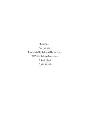 Week 2 Fall 2022 - Victoria BuskeyPsych 8215 Walden University For my ...