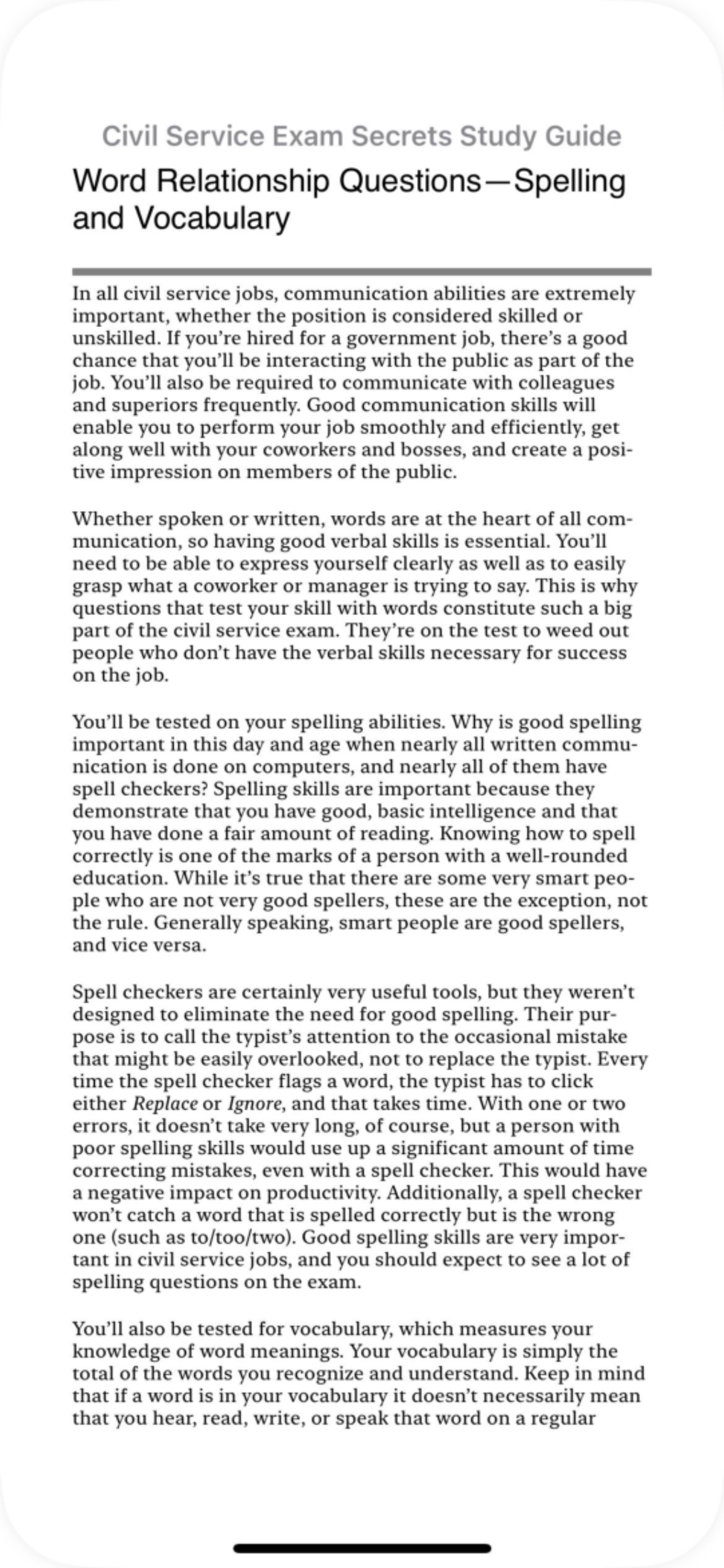 Civil serv - Civil Service Exam Secrets Study Guide Word Relationship ...