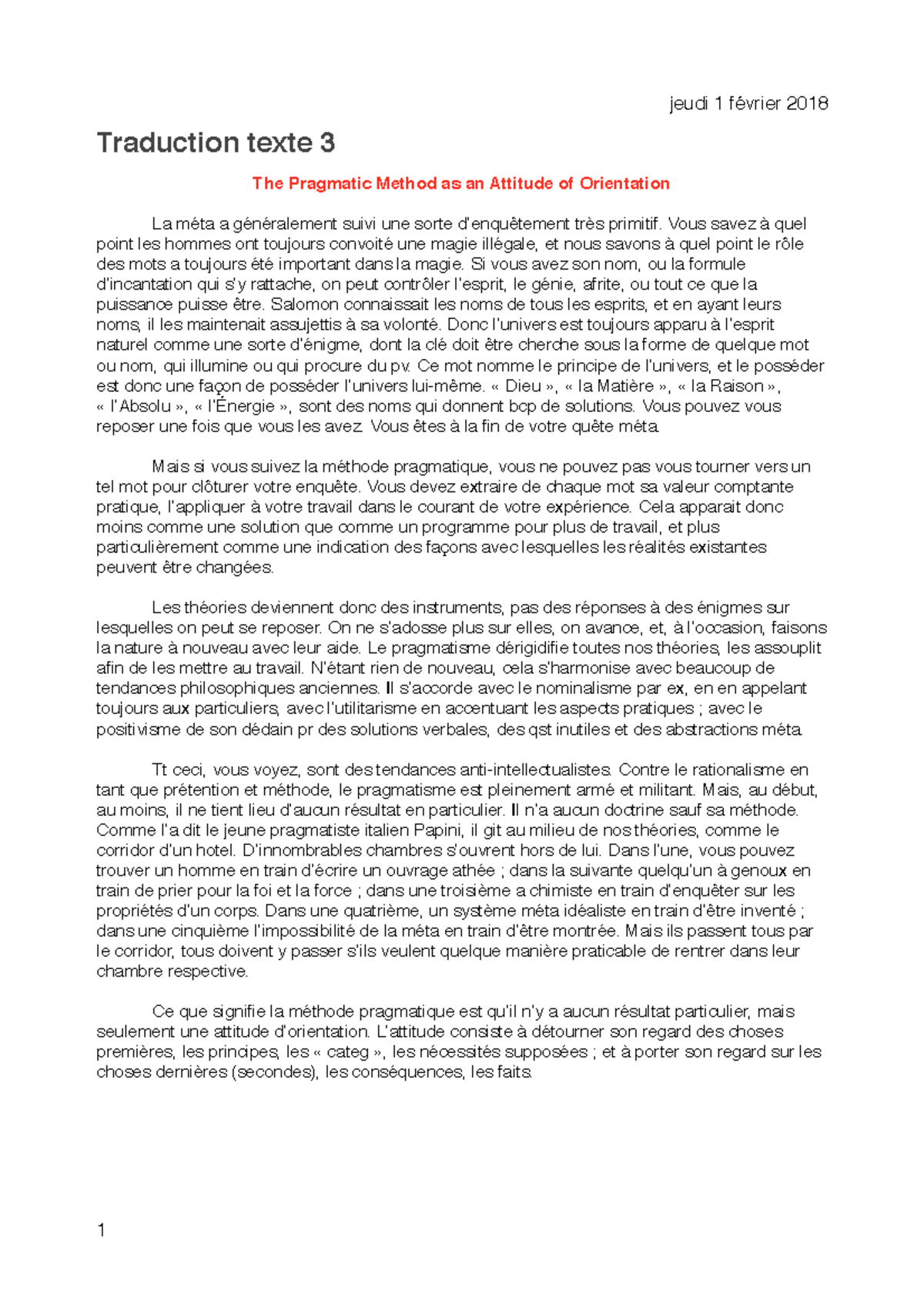 Text trad philo anglais - jeudi 1 2018 Traduction texte 3 The Pragmatic ...