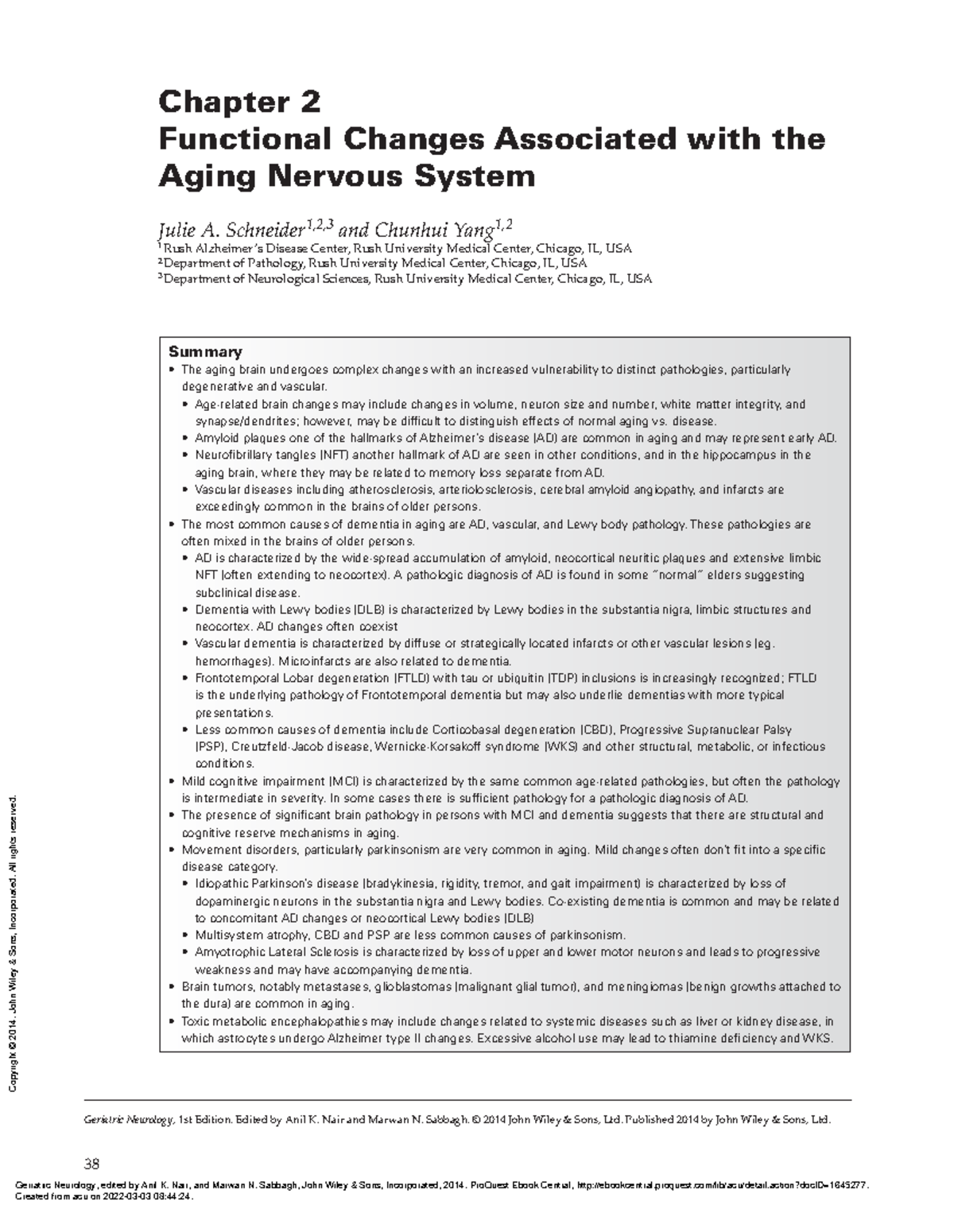 Geriatric Neurology - (Pg 54-54) - 38 Geriatric Neurology , 1st Edition ...