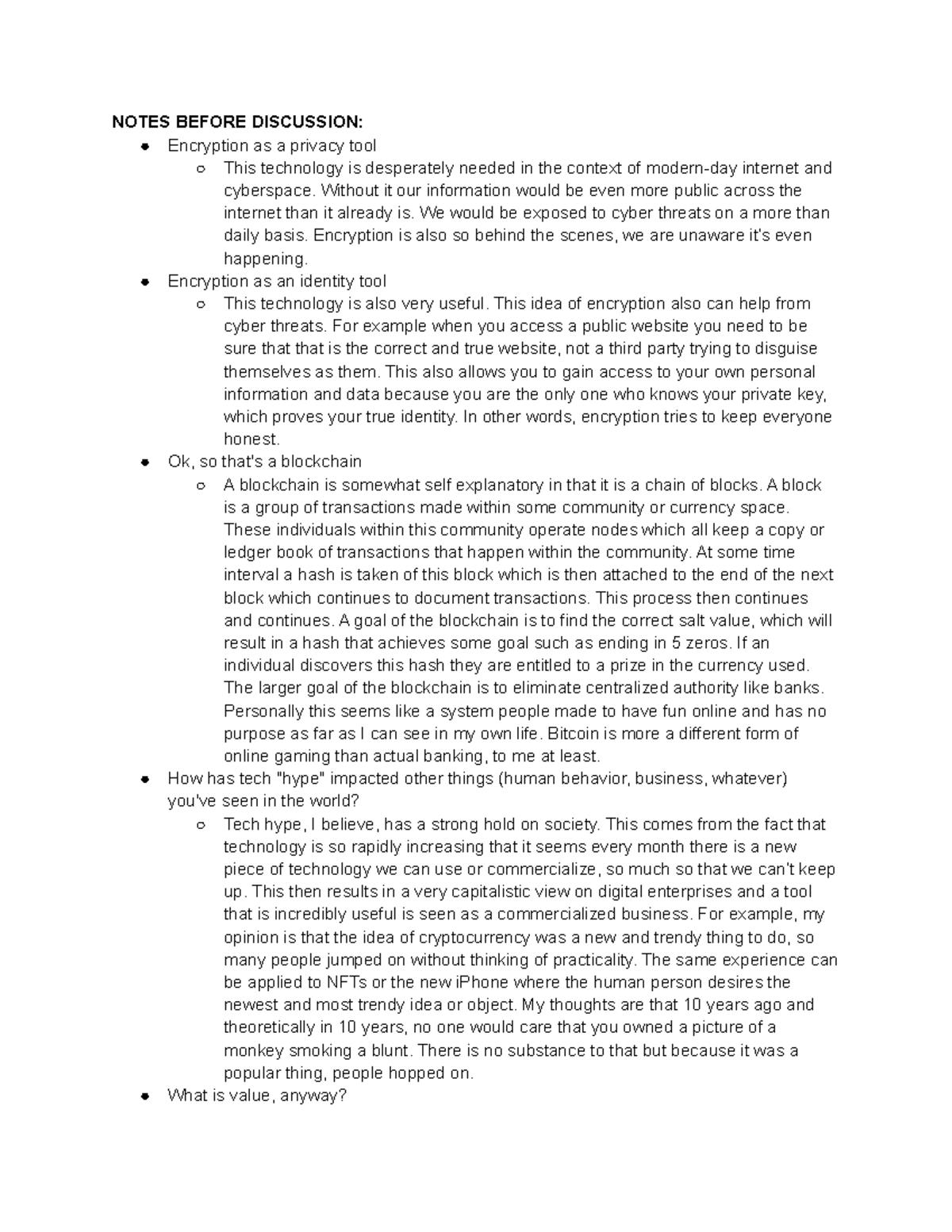 Digital Citizenship Discussion 3 - NOTES BEFORE DISCUSSION: Encryption ...