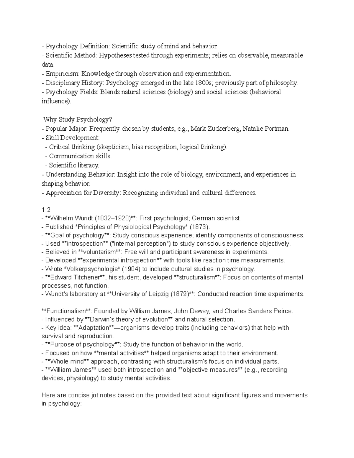 PSY Review - Psychology Definition: Scientific study of mind and ...