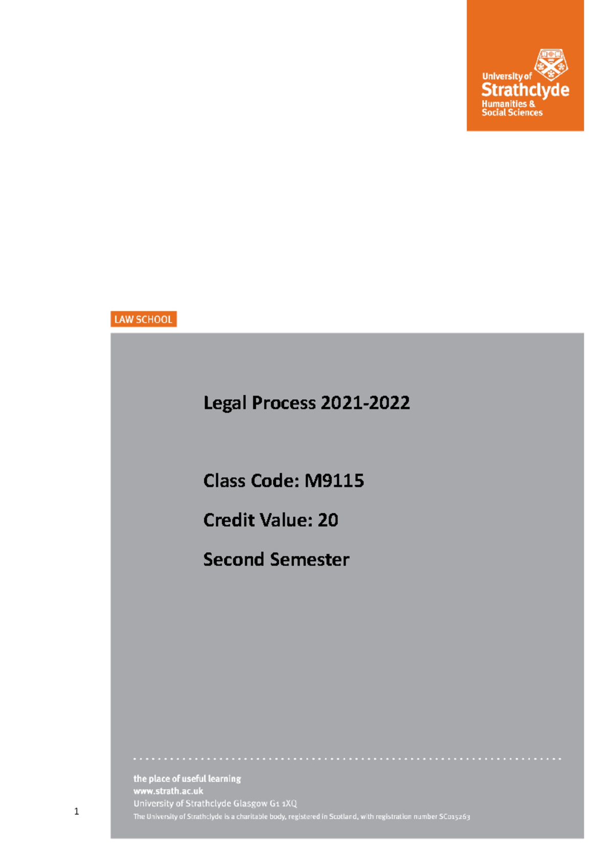 Legal Process Handbook 2021-2022 1st draft - Legal Process 2021- Class ...
