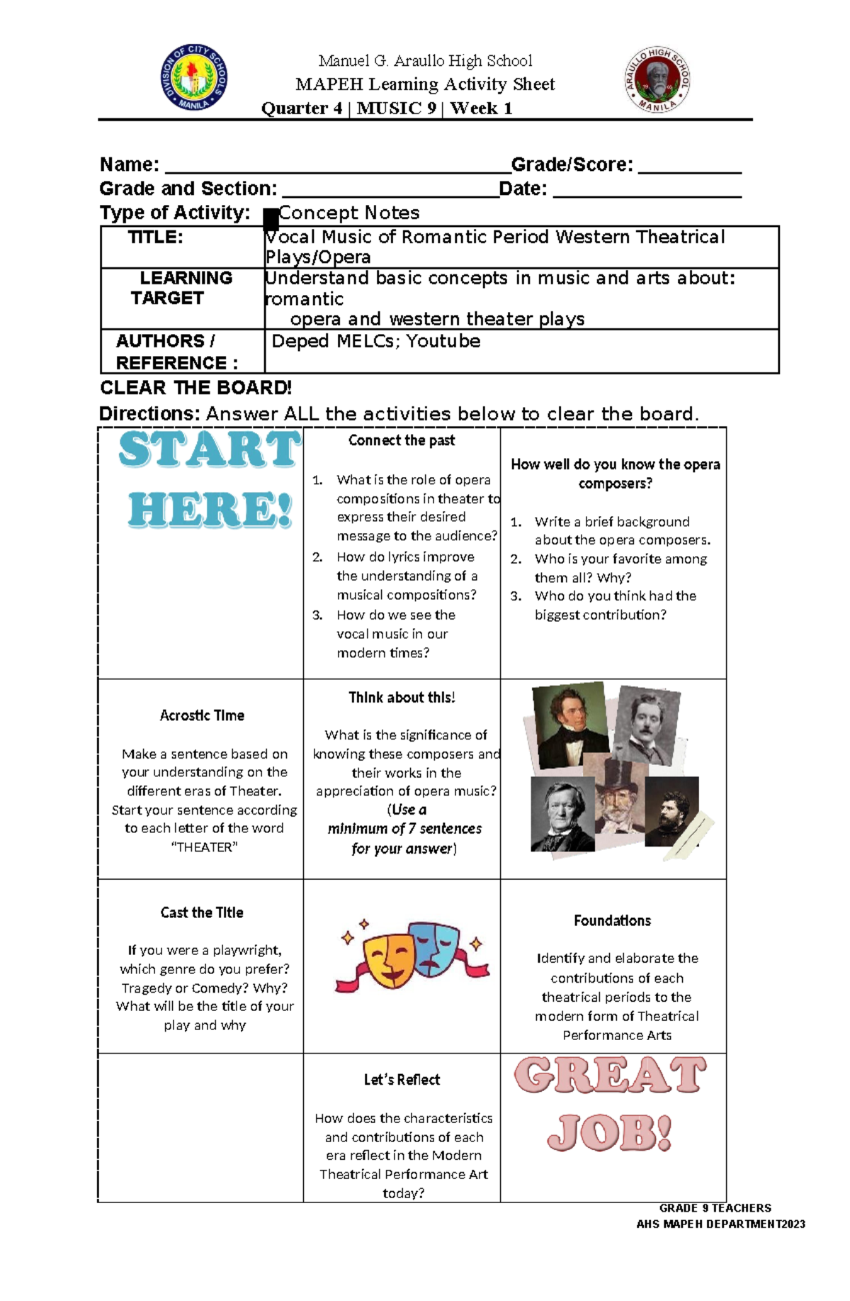 Q4-LAS Vocal- Music-and- Opera- Composers-AND- Charac - Manuel G ...