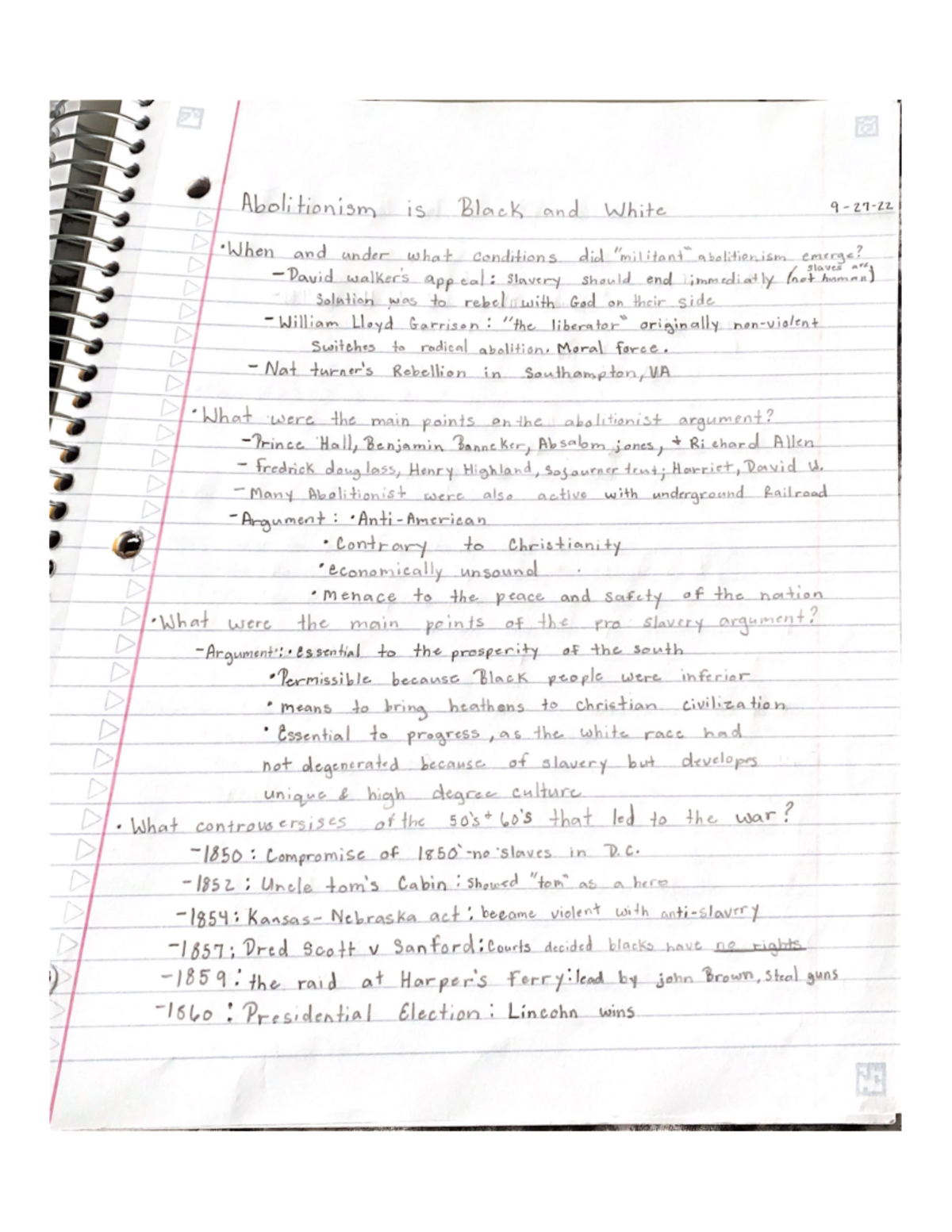 Abolitionism Is Black And White - AAMS 300 - Studocu