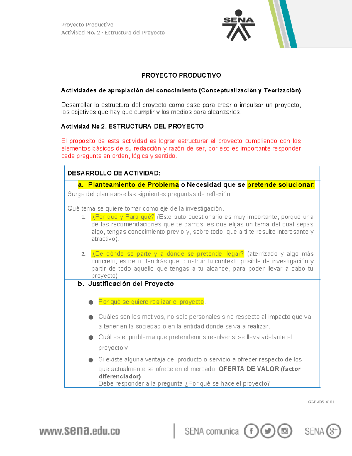 Actividad No. 2 - Estructura DEL Proyecto ejemplo adsi - GC-F -005 V ...