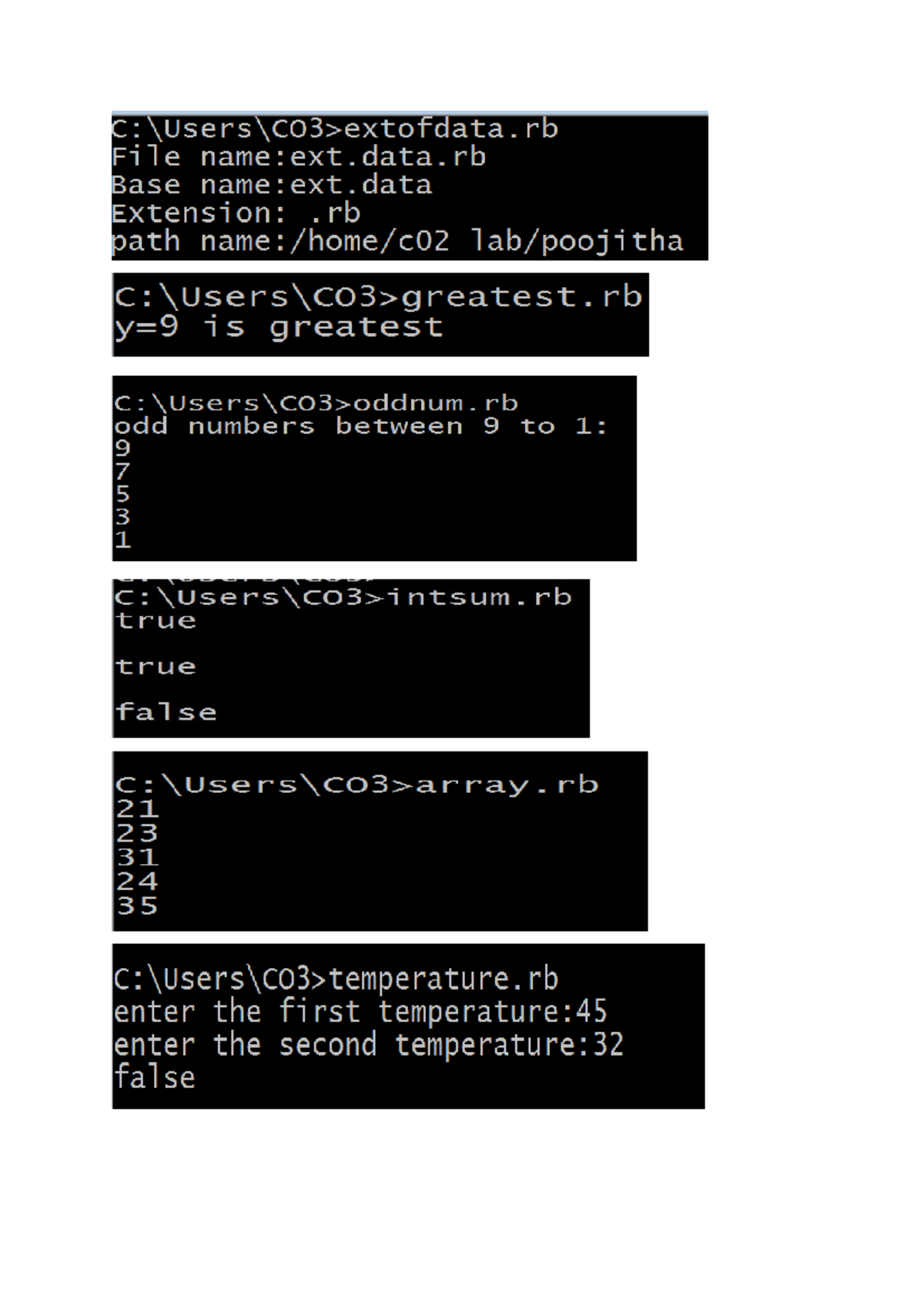 Sl outputs - COMPUTER SCIENCE ENGINEERING - Studocu