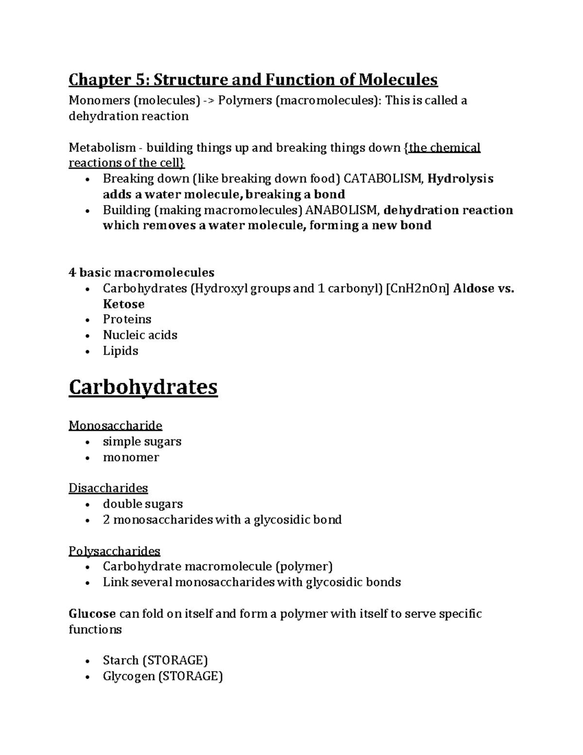 Chapter 5 - Structure and Function of Molecules - Chapter 5: Structure ...
