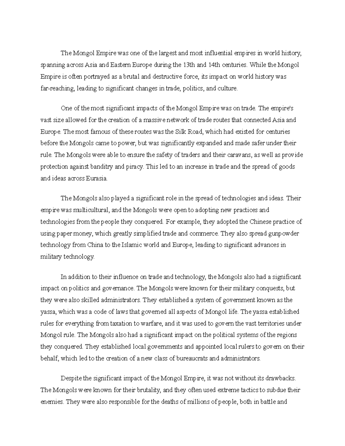 The Rise and Fall of the Mughal Empire - The Mongol Empire was one of ...