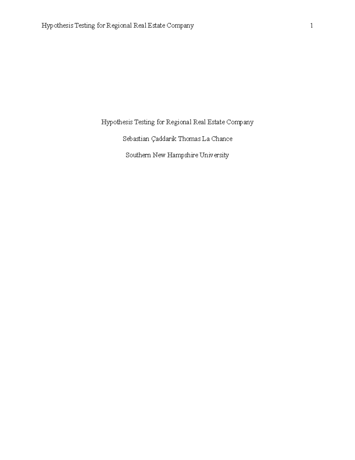 Assignment 5-3 Hypothesis - MAT240 - SNHU - Studocu