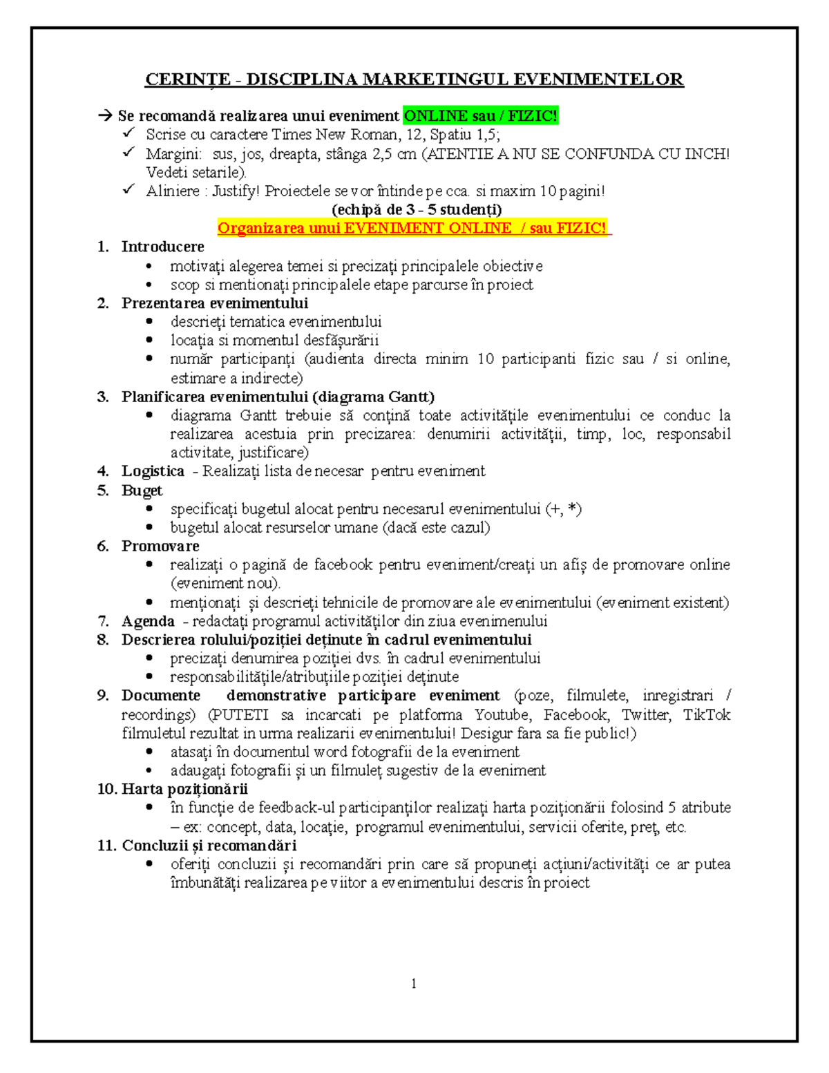 Cerinte MK EVZi Licenta 2022Ne Widd - CERINȚE - DISCIPLINA MARKETINGUL ...