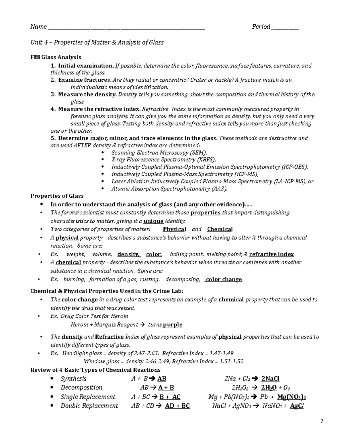 2015 Unit 4 Student Notes fill in blank KEY - Name - Studocu