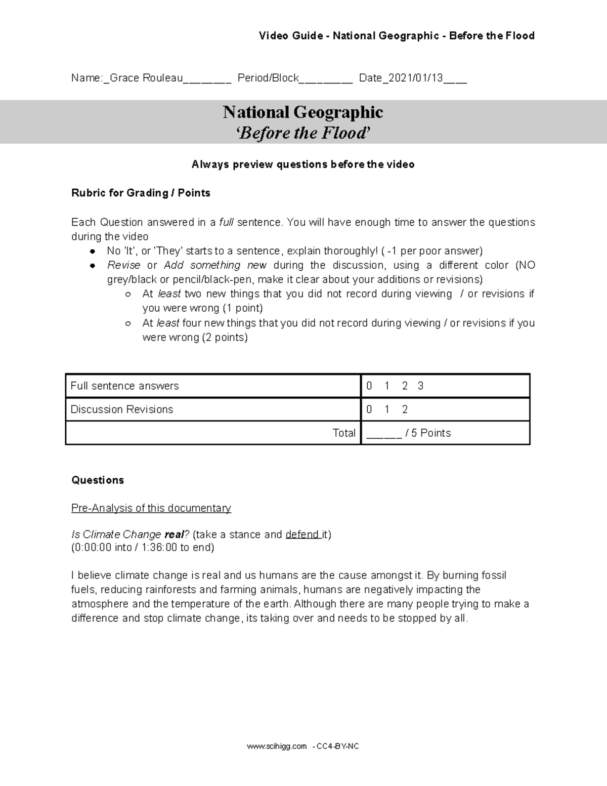 Before the Flood-National Geographic Studentprint questions-answers ...