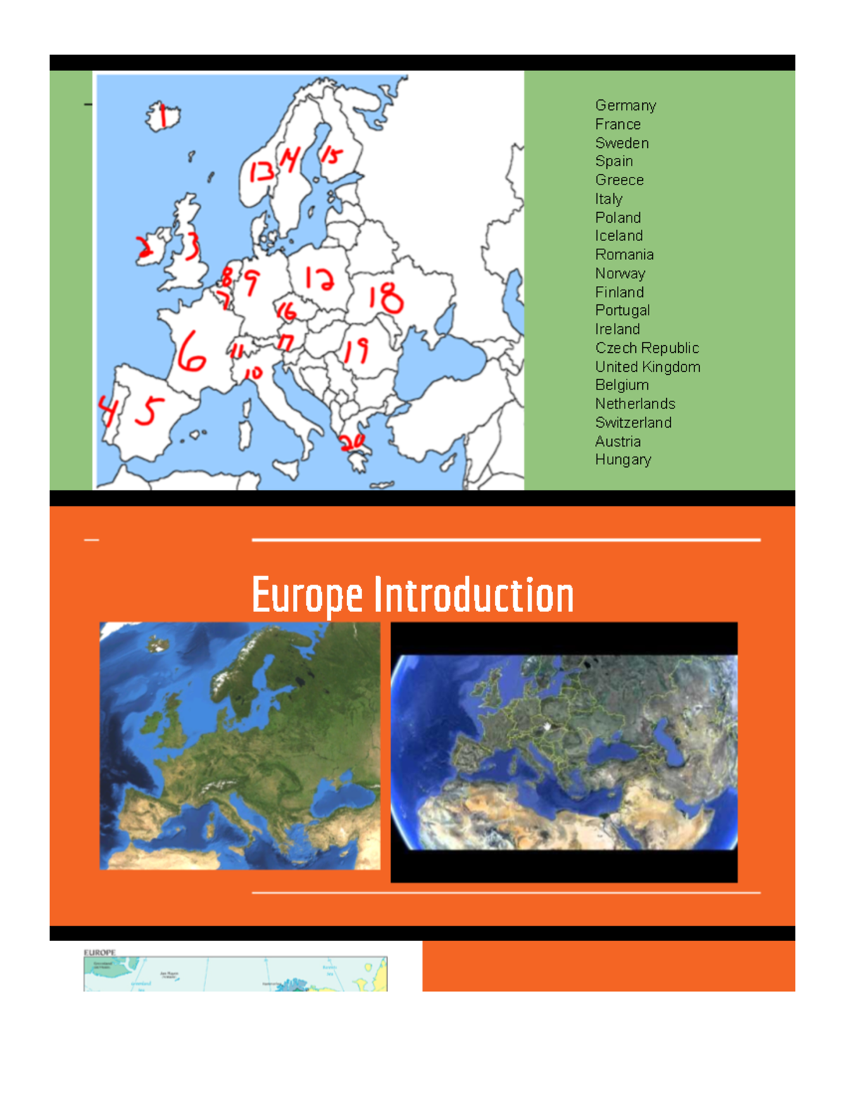 Europe Introduction - Google Slides - Germany France Sweden Spain ...