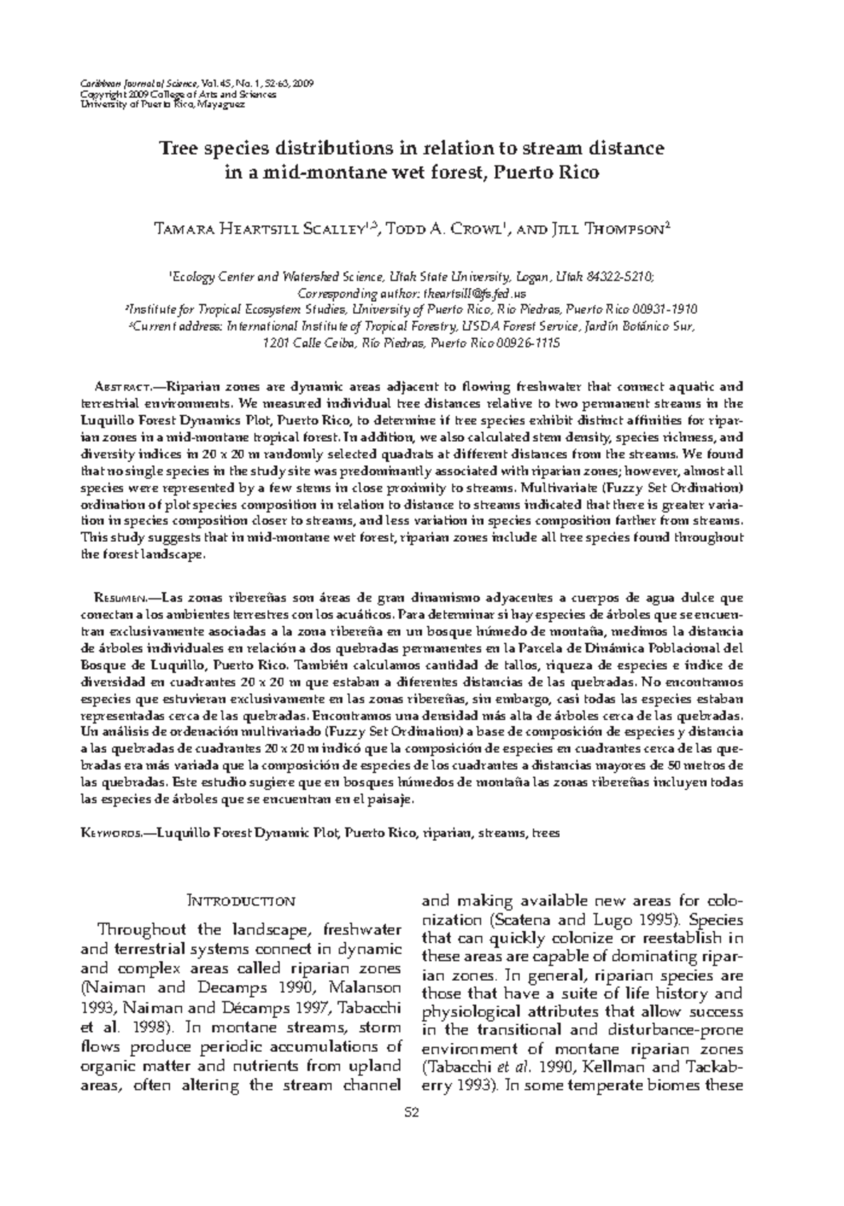 Articulo DE Practica SOLO Ejemplo - 52 Caribbean Journal of Science ...
