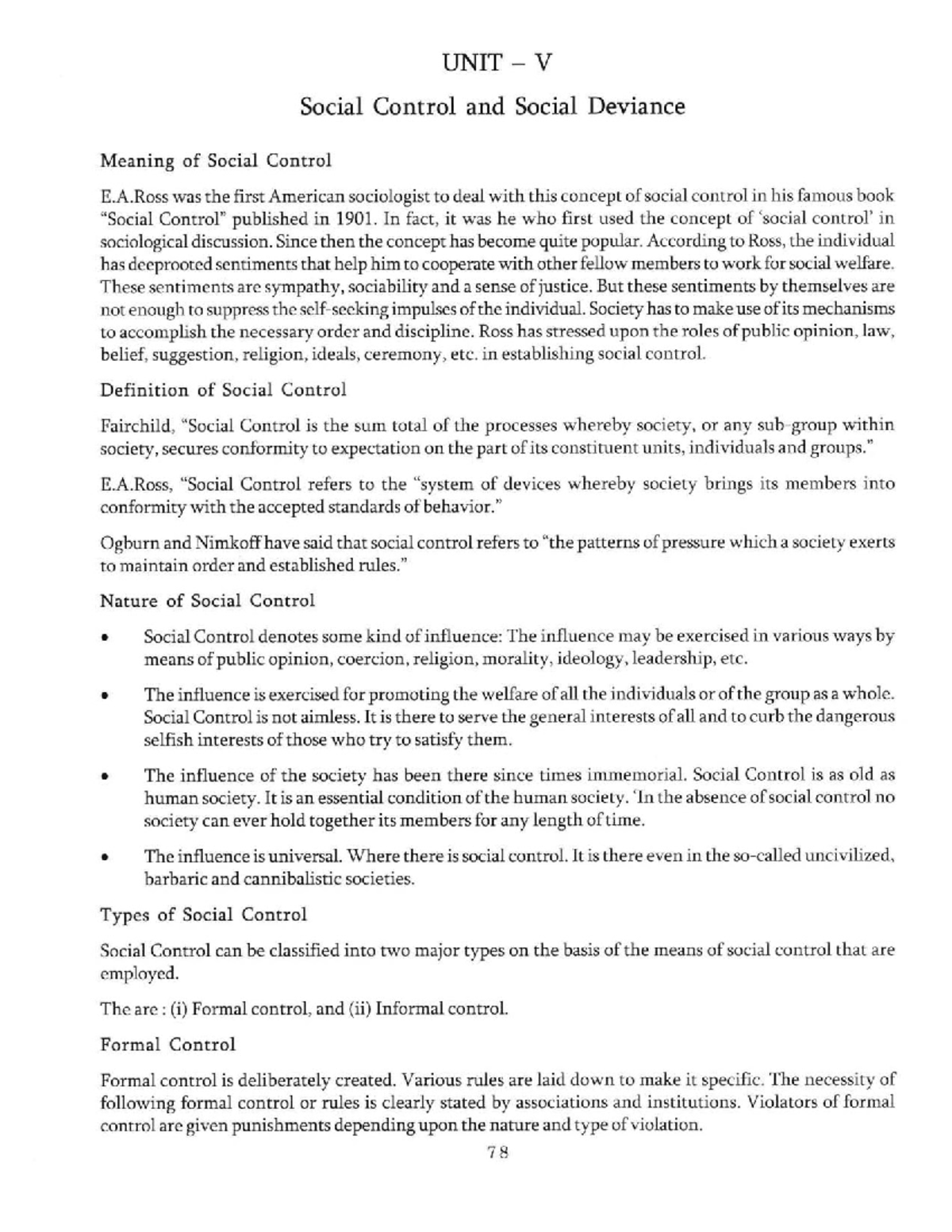 Social Control and Social Deviance - Sociology - I - Studocu