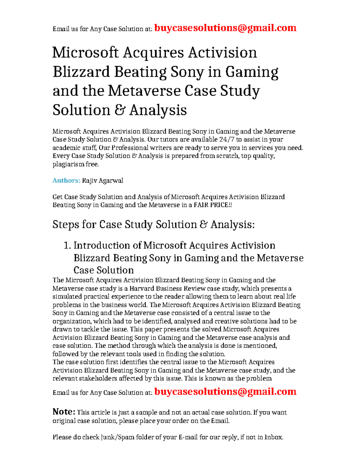 Microsoft Acquires Activision Blizzard Beating Sony in Gaming and the Metaverse Case Study ...