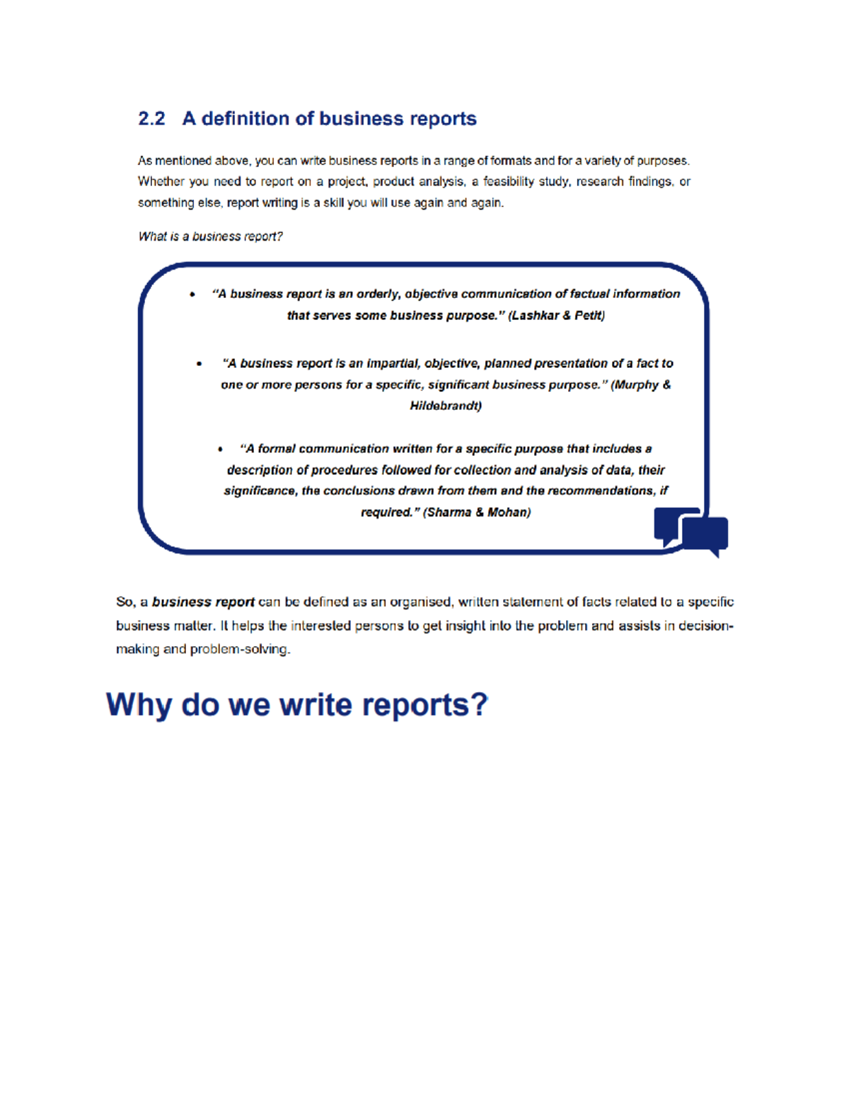 Business Report informal and formal types - Information Technology ...