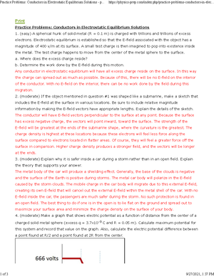 Practice Problems Capacitance Solutions - physics-prep - Print Practice Problems: Capacitors ...