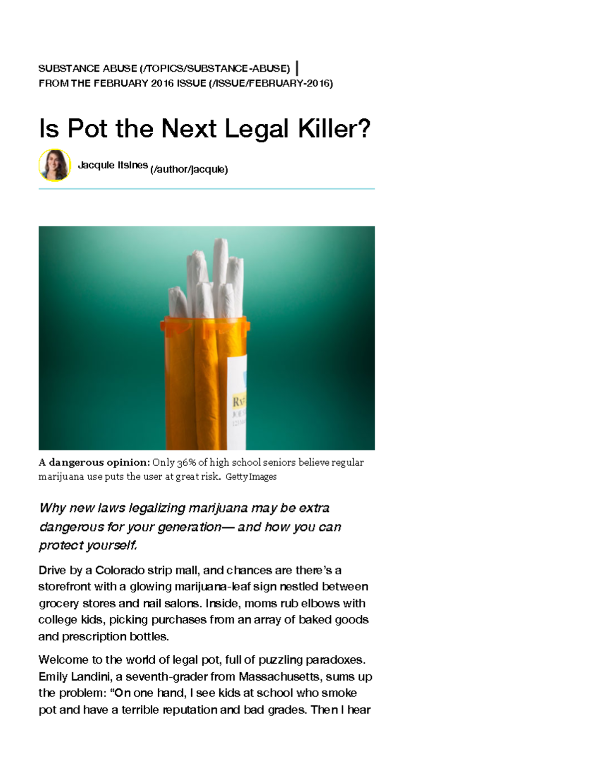 Template Is Pot the Next Legal Killer Choices - SUBSTANCE ABUSE ...