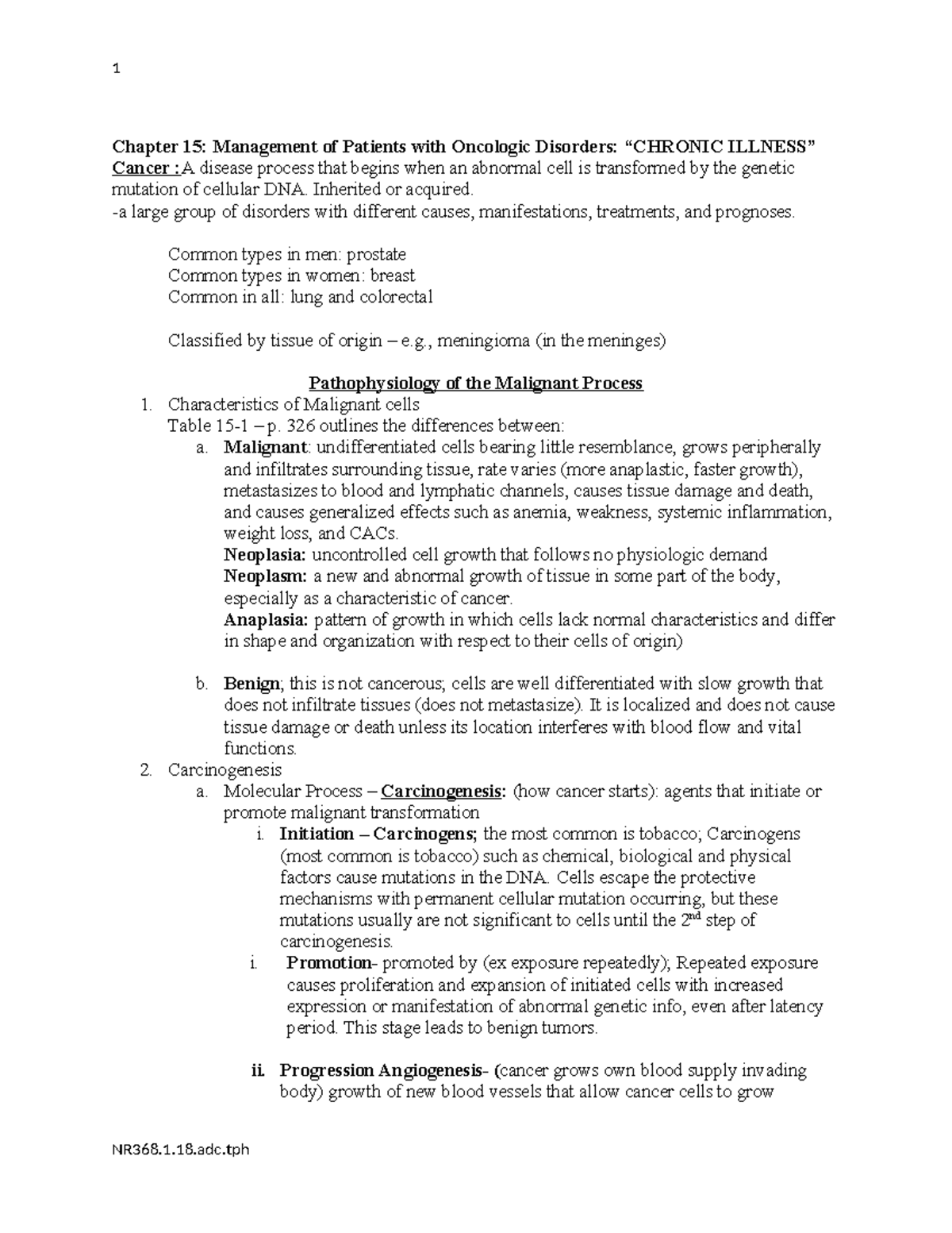 Med Surg Chapter 15 - med sure notes - Chapter 15: Management of ...