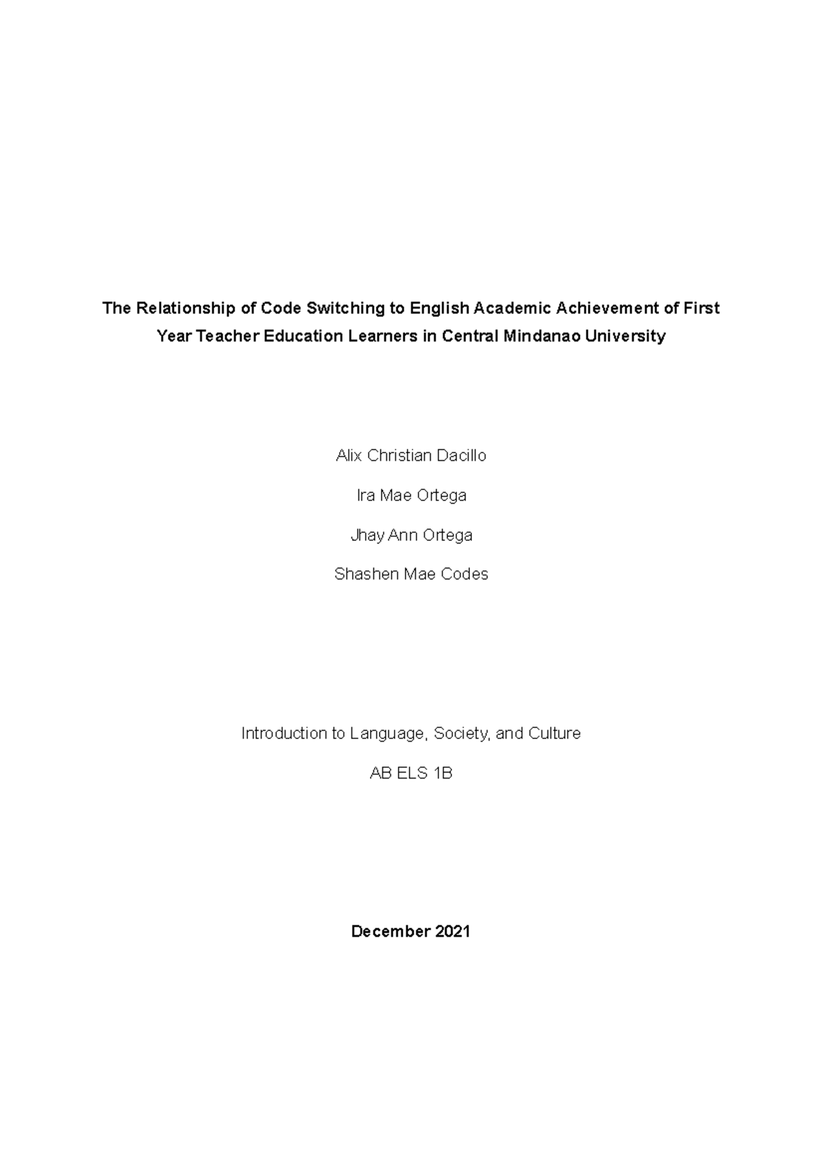 Chapter 5 - Conclusion of the story of life - The Relationship of Code ...