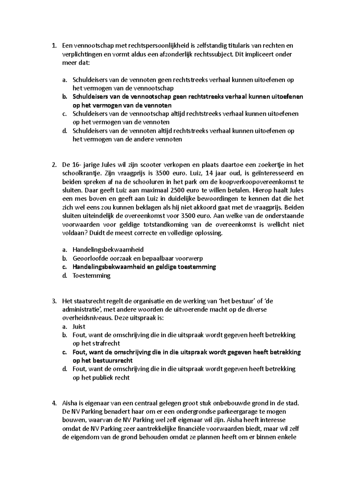 Examenvragen met oplossingdocx - Een vennootschap met ...