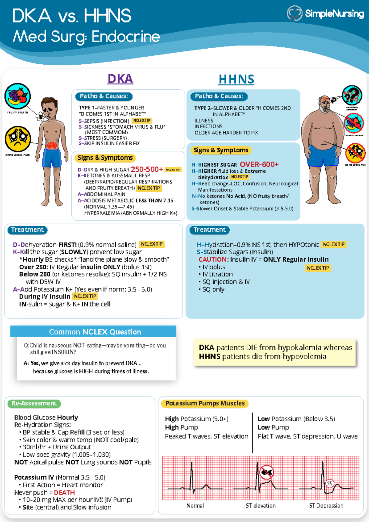 3. DKA vs HHNS - Medsurge DKA notes - DKA vs. HHNS Med Surg: Endocrine ...