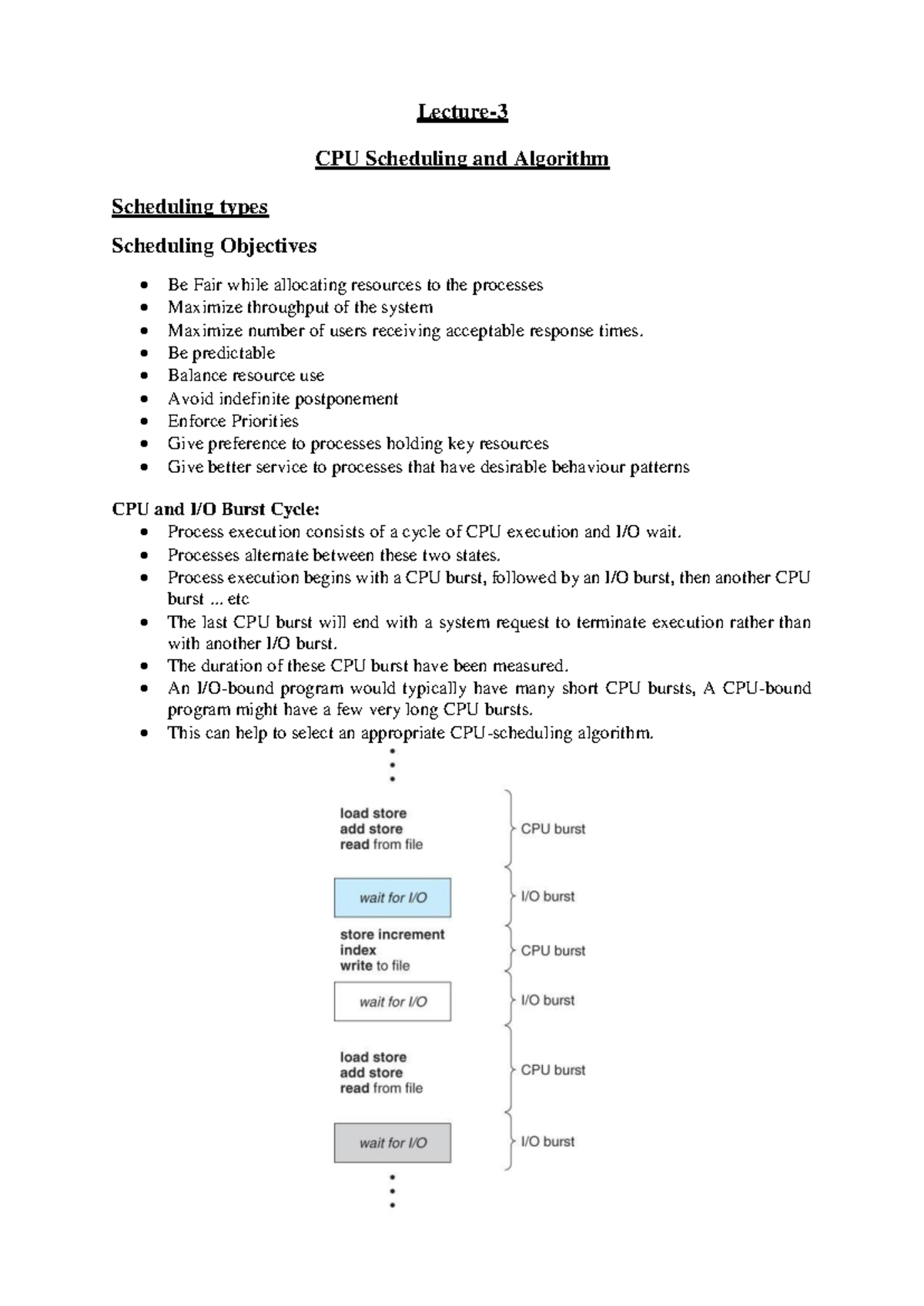OS Lecture-3(CPU-Scheduling) - Lecture- 3 CPU Scheduling and Algorithm Scheduling types ...