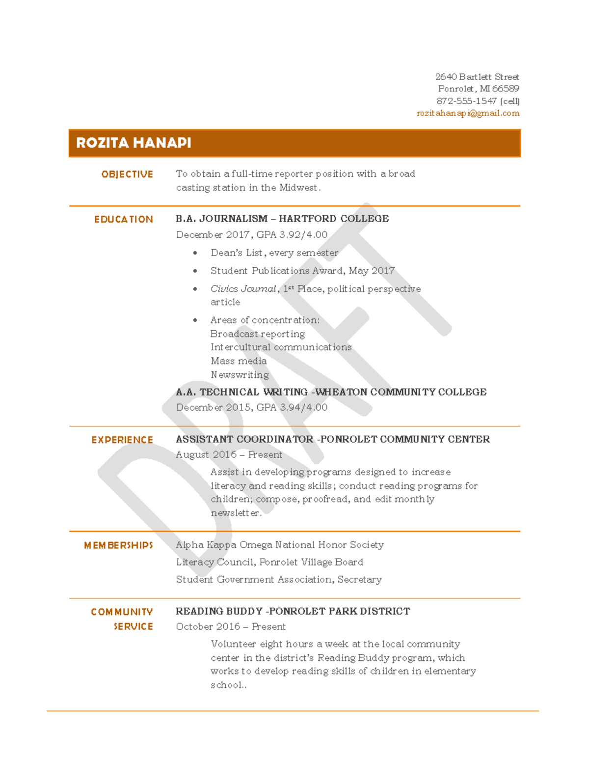 Resume instruction (END USER APPLICATION ASM452) - 2640 Bartlett Street ...