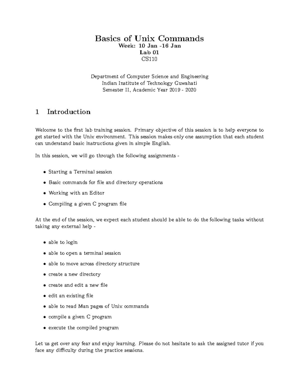 Unix Commands Summary Computer Science Basics Of Unix Commands Week 6206
